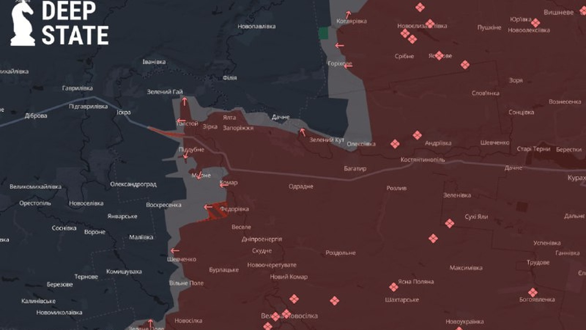 OSINT-проєкт DeepState фіксує активне просування ворога на новопавлівському відтинку